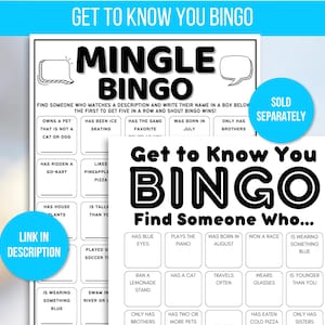 Get to Know You Bingo, Find Someone Who Bingo, Find the Guest Bingo ...