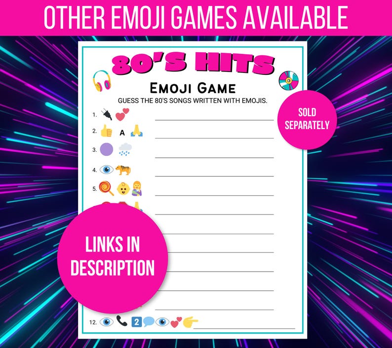 90s Emoji Game, Emoji 90s Game, 90s Music Game, 90s Pop Culture Quiz ...