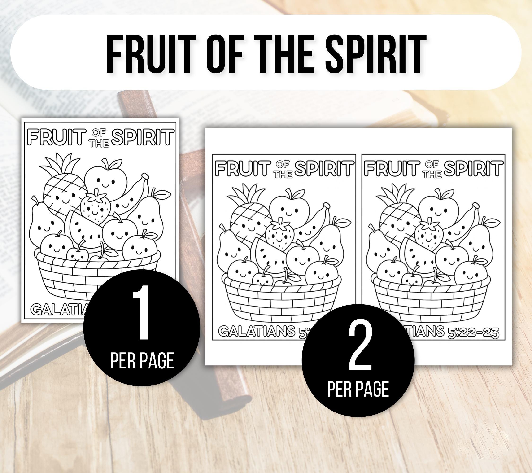 Fruit of the Spirit Coloring Sheets, Fruits of the Spirit Activity ...