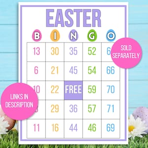 Easter Bingo, 100 Easter Bingo Cards, Easter Activity, Kids Easter ...