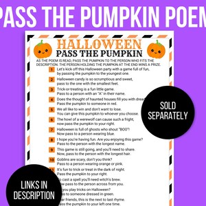 Halloween Left Right Game, Pass the Pumpkin Game, Halloween Left Right ...