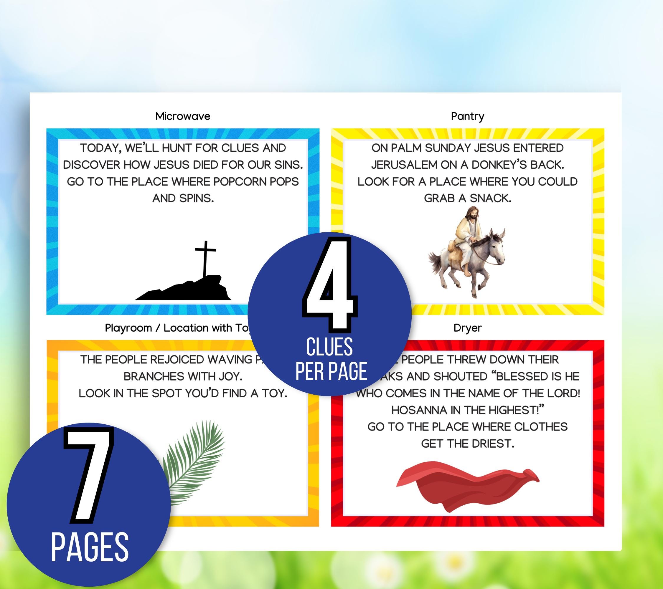 Easter Story Treasure Hunt, Religious Easter Scavenger Hunt, Christian ...