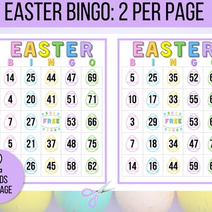 Easter Bingo, 100 Easter Bingo Cards, Printable Easter Activity for ...