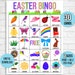 Easter Bingo, 30 Printable Easter Bingo Cards, Easter Activity for Kids ...