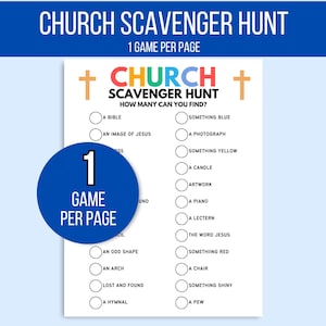 Church Scavenger Hunts, Church Photo Scavenger Hunts, Bible Games ...