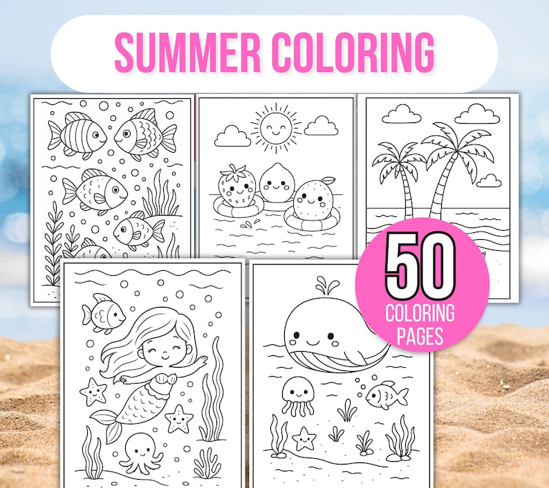 Summer Coloring Pages, Summer Coloring Book, Summer Coloring Sheets ...