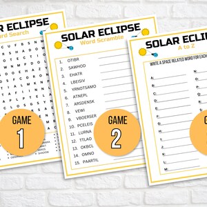 Solar Eclipse Games, Printable Solar Eclipse Games, Solar Eclipse Game ...