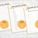 Solar Eclipse Games, Printable Solar Eclipse Games, Solar Eclipse Game ...