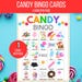 Candy Bingo, 30 Printable Candy Bingo Cards, Sweet Treats Bingo, Candy ...