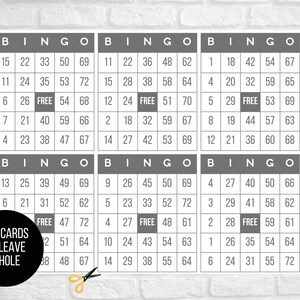 300 Bingo Cards, 6 per Page, Fun Party Game, Classroom Activity, Bingo ...