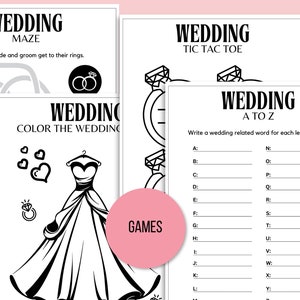 Kids Wedding Activity Bundle, Wedding Activity Pack for Kids, Kids ...