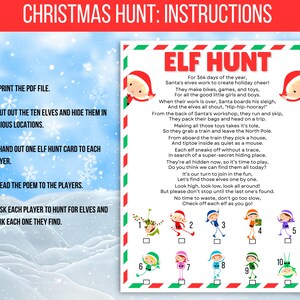Christmas Scavenger Hunt, Elf Hunt Game, Christmas Treasure Hunt ...