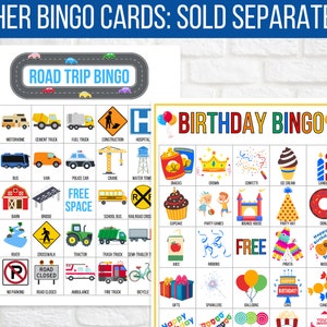 Train Bingo, 30 Printable Train Bingo Cards, Train Travel Bingo, Train ...