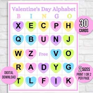 Valentine's Day Bingo Game for Kids: Instant Digital Download ...