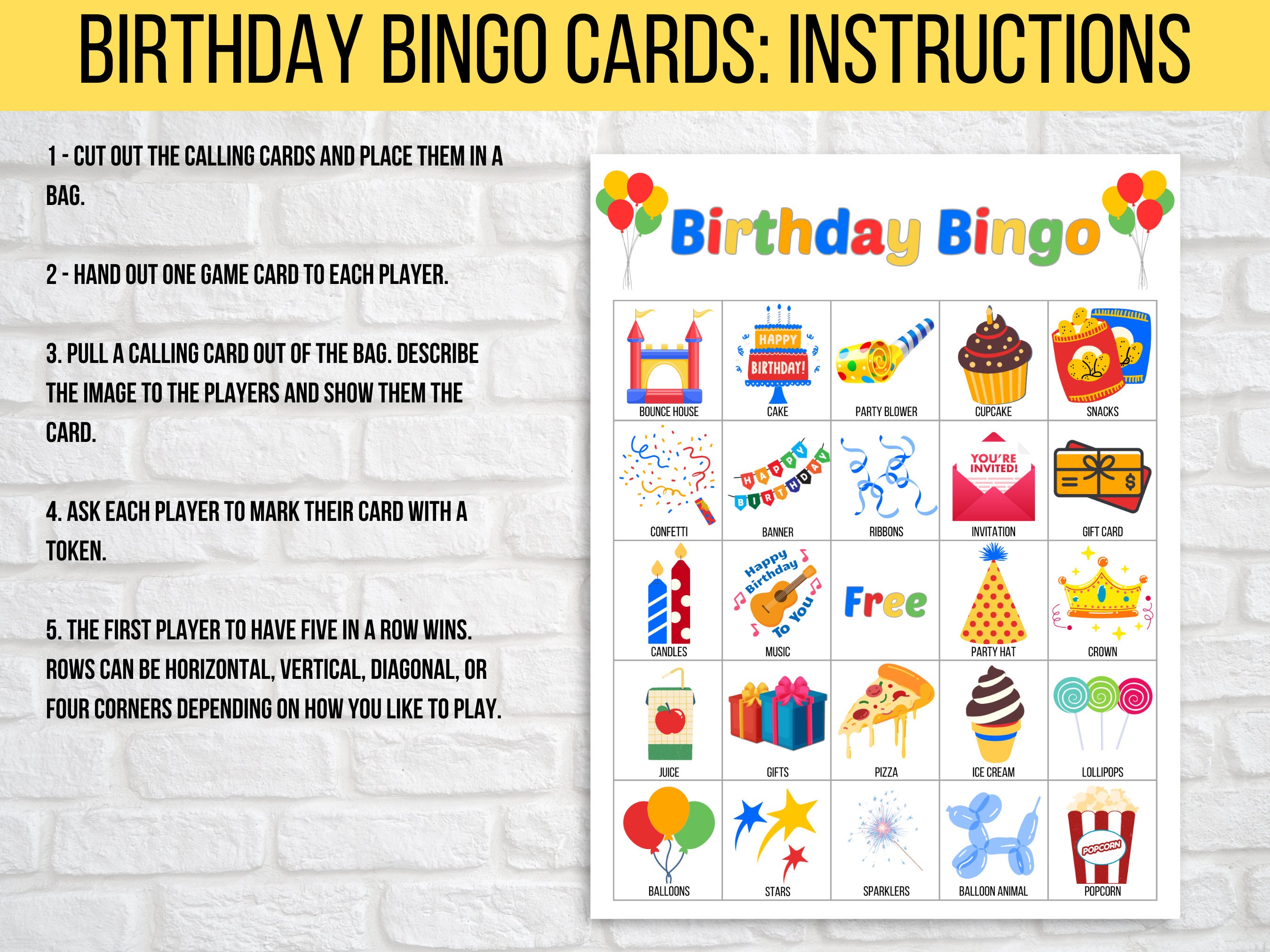 Birthday Bingo, 30 Birthday Party Bingo Cards, Birthday Game, Happy ...