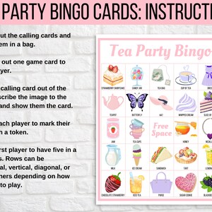 Tea Party Bingo, 40 Unique Printable Tea Party Bingo Cards, Tea Party ...
