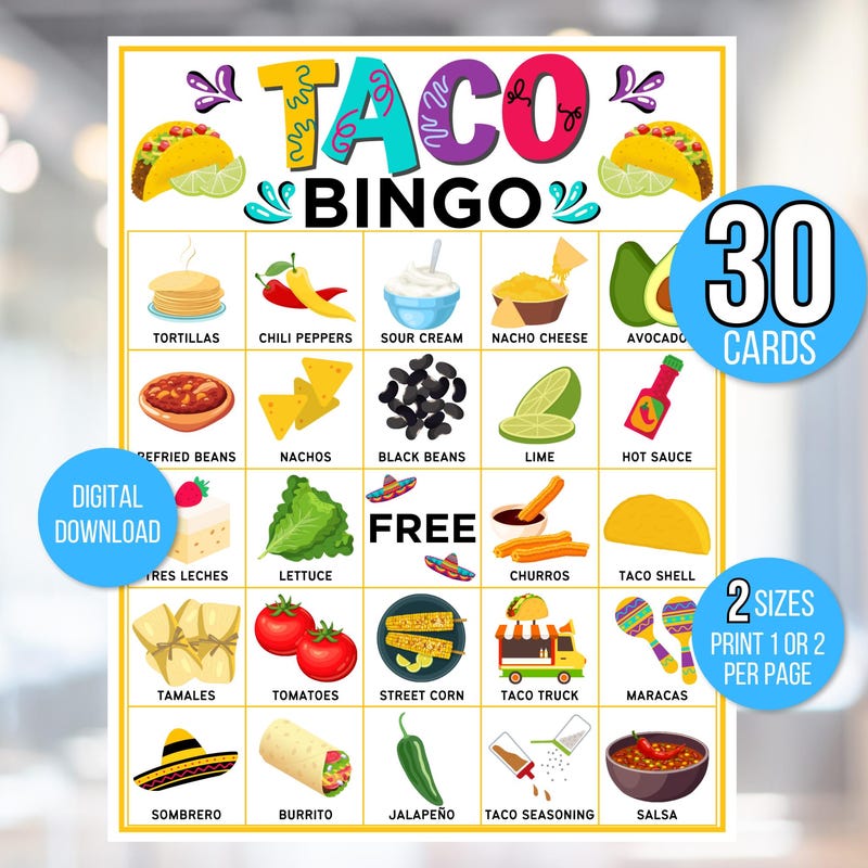 Paper Tacos Cards - Etsy