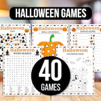 Halloween Printable 12 Game Bundle | Halloween Party Games | Halloween ...