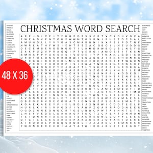 Giant Christmas Word Search, Giant Word Search, Giant Word Find ...