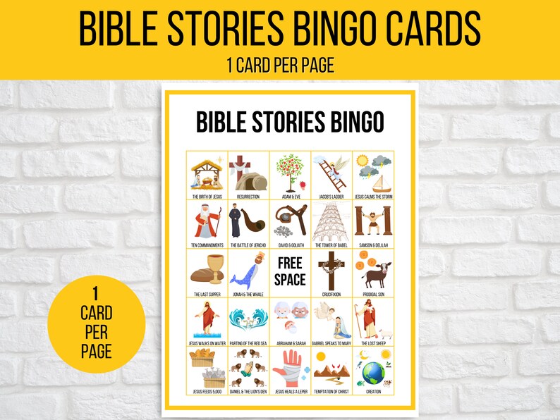 Bible Bingo Bible Stories Bingo 40 Bible Bingo Cards Bible - Etsy UK