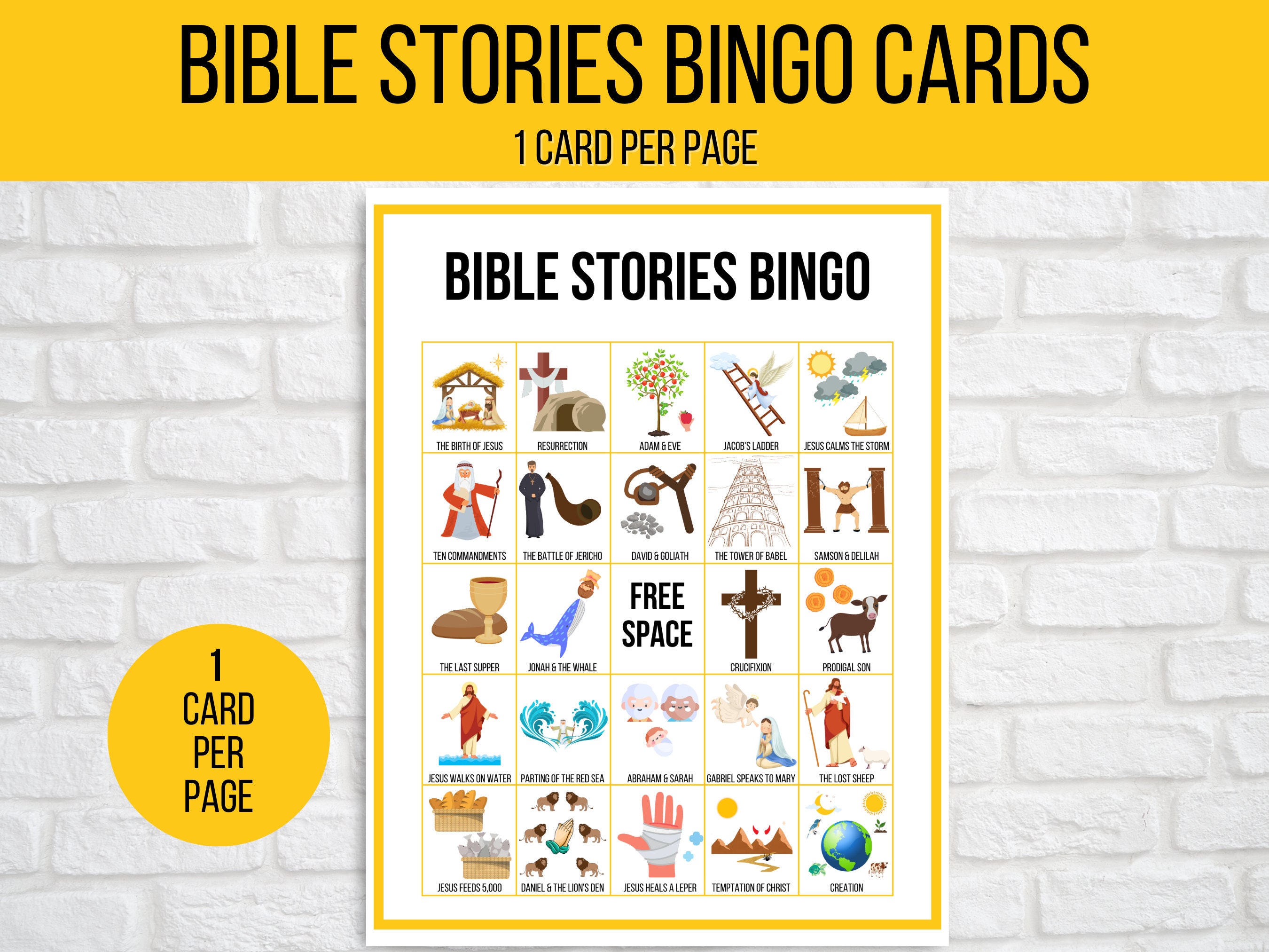 Bible Bingo Bible Stories Bingo 40 Bible Bingo Cards Bible - Etsy UK