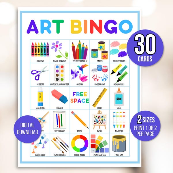 Kids Color in Bingo - Etsy