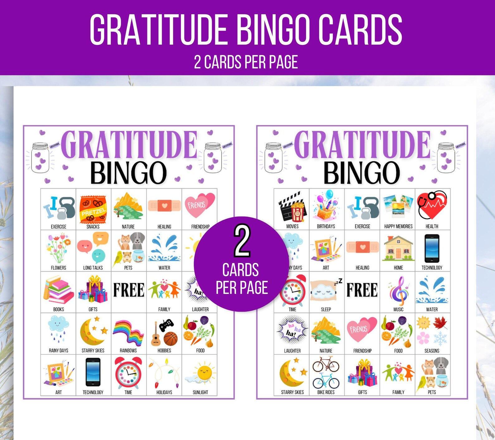Gratitude Bingo, 30 Gratitude Bingo Cards, Mindfulness Bingo, Gratitude ...