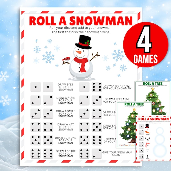 Christmas Dice Game Printable - Etsy