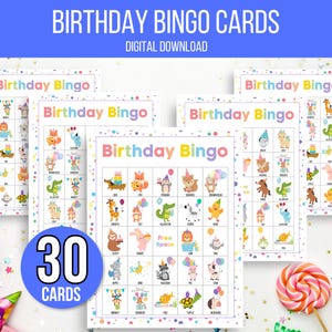Birthday Bingo, Birthday Party Game, Happy Birthday Bingo Board Game ...
