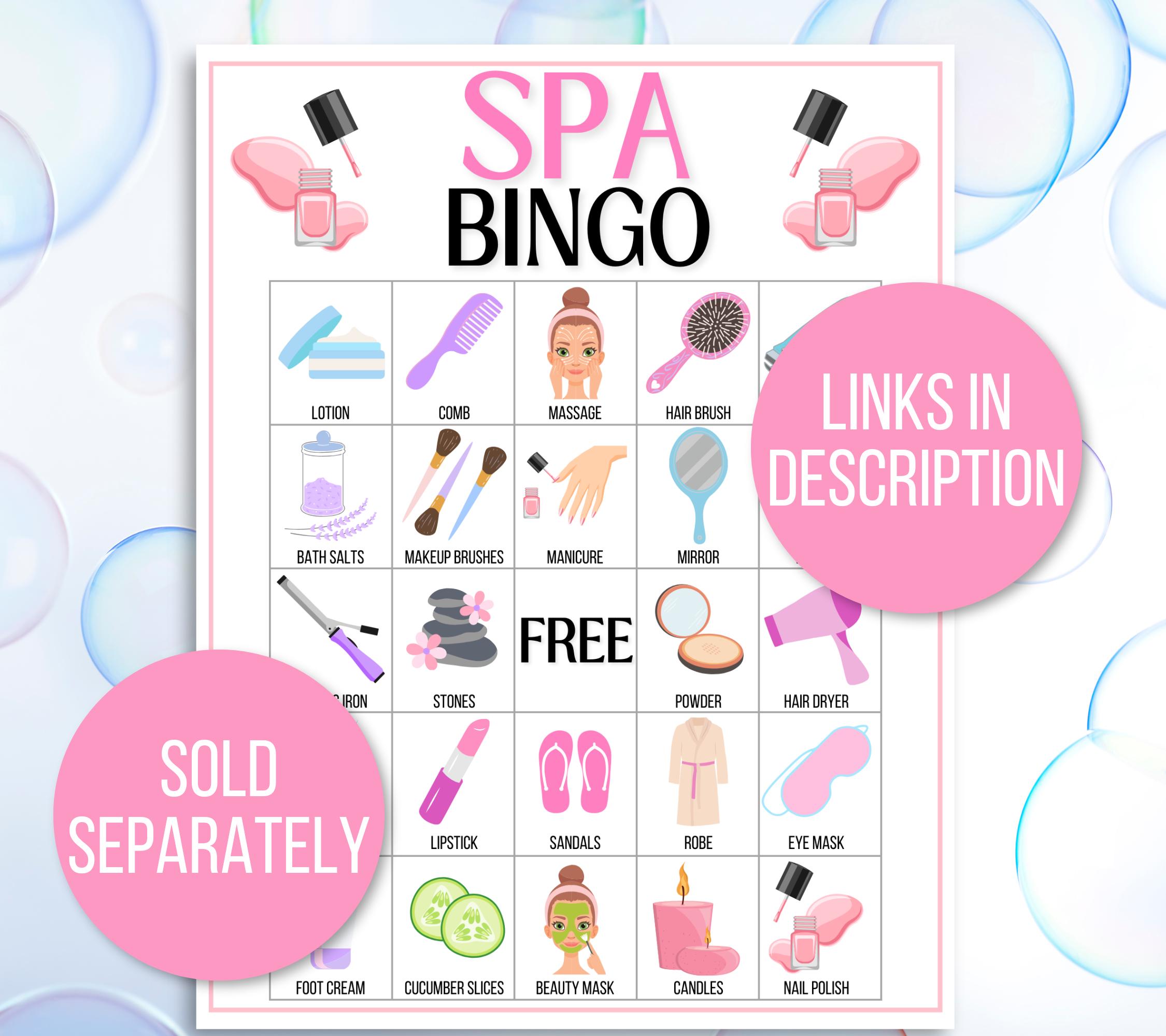 Spa Party Games Printable, Spa Party Activities, Girls Spa Party Games ...