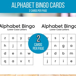 Alphabet Bingo, 100 Printable Alphabet Bingo Cards, ABC Practice, ABC ...