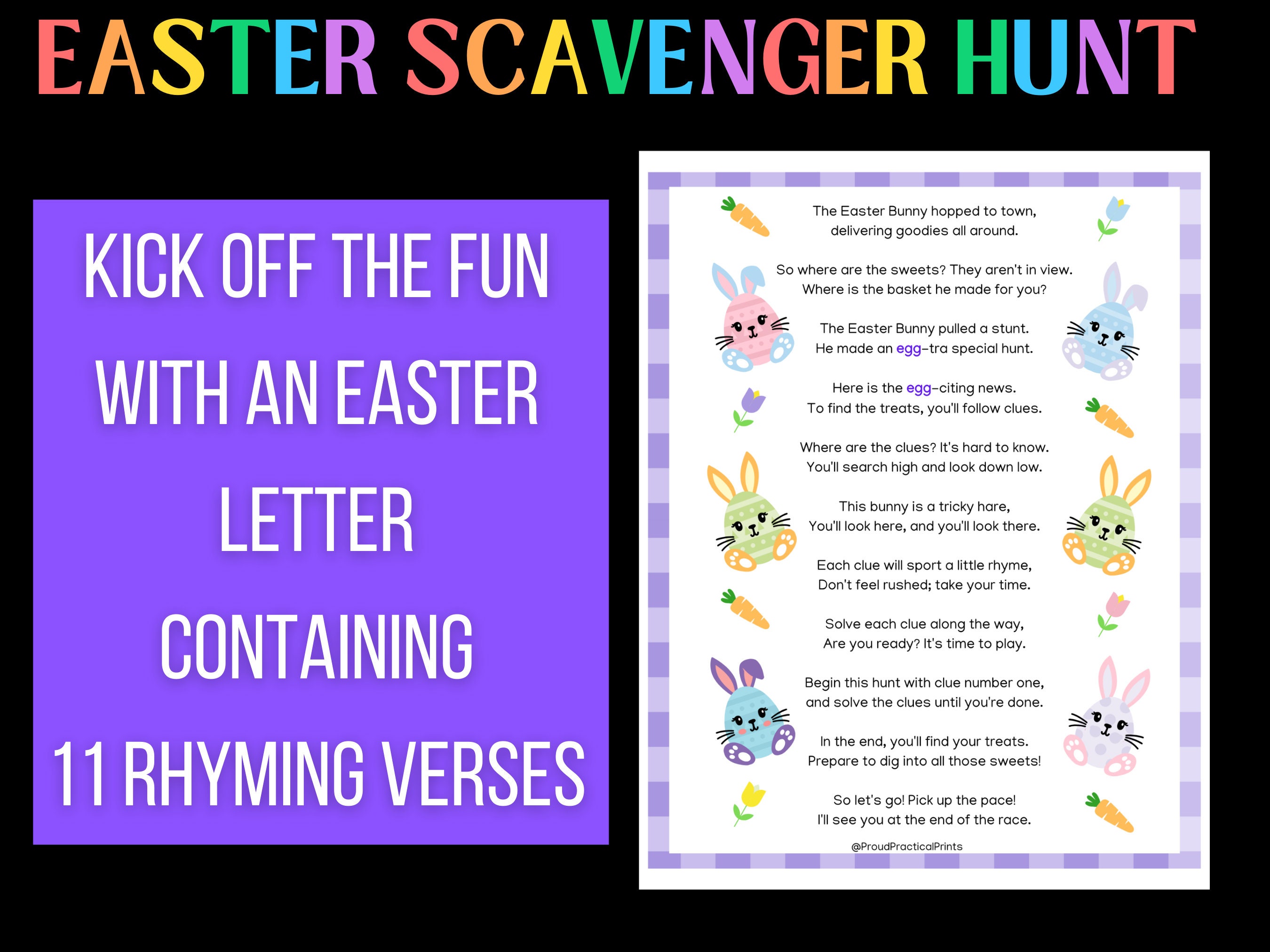 Indoor Easter Scavenger Hunt for Kids, Indoor Treasure Hunt for Kids ...