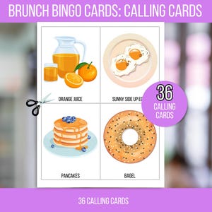 Brunch Bingo, 30 Printable Brunch Bingo Cards, Brunch Bingo Game, Breakfast Bingo, Food Bingo ...