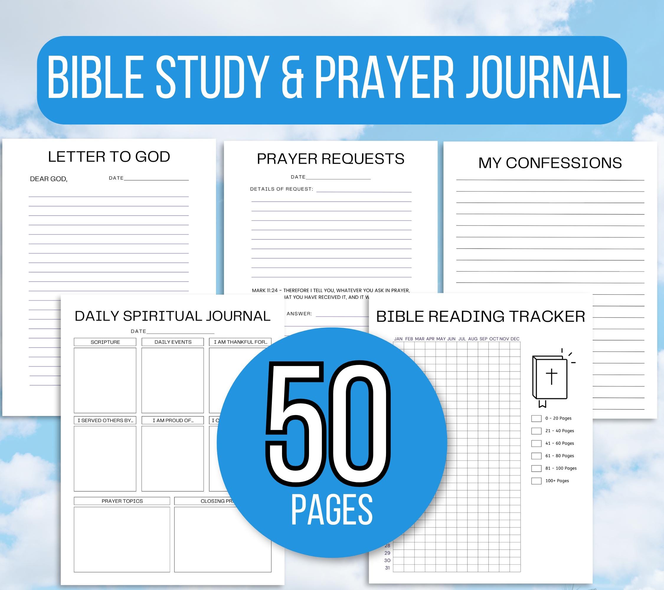 Bible Prayer Journal, Bible Study Printable Template, Bible Study ...
