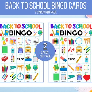 Back to School Bingo, Back to School Games, School Bingo, Welcome Back ...
