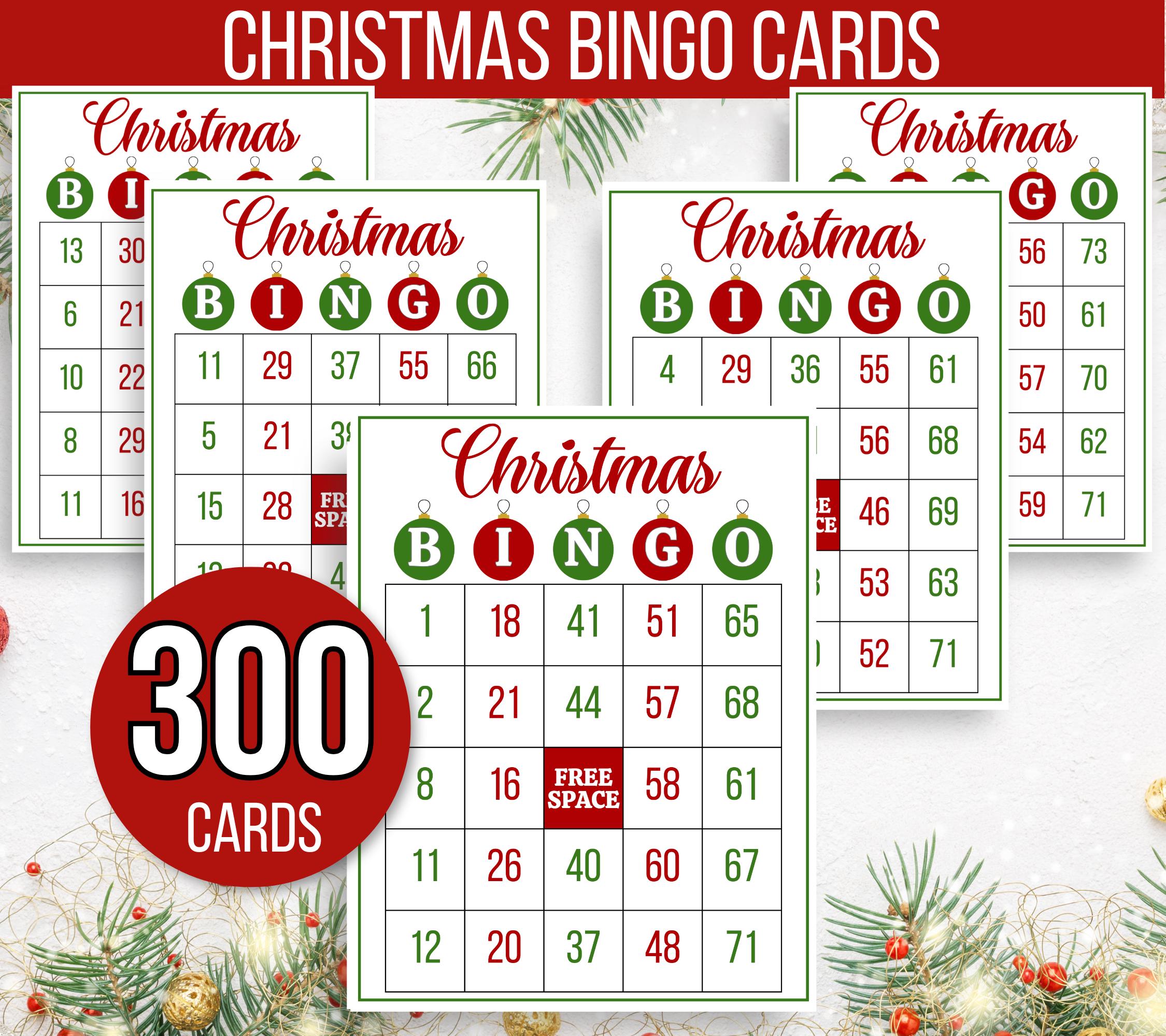 Christmas Bingo, 300 Christmas Bingo Cards, Christmas Games, Christmas ...