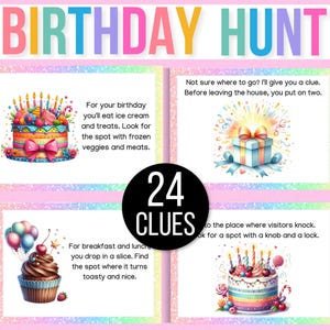 Indoor Birthday Treasure Hunt, Indoor Birthday Scavenger Hunt, Treasure ...