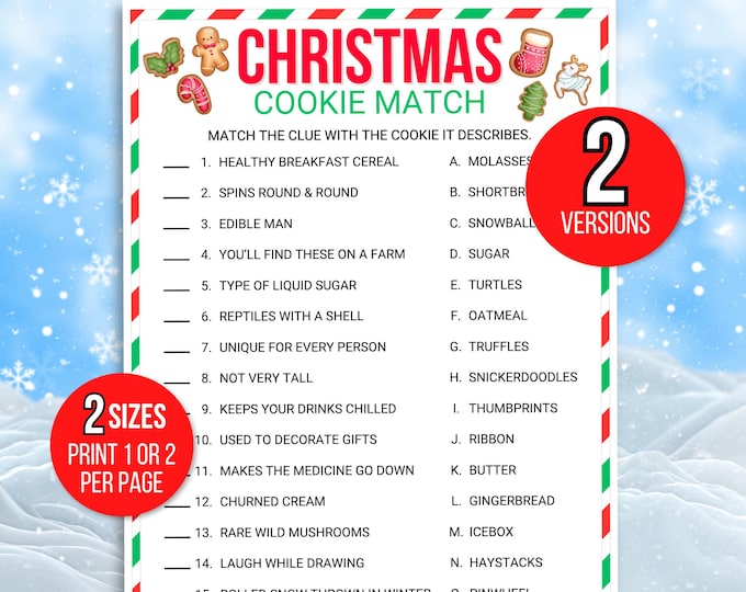 Christmas Cookie Game | Christmas Party Games | Christmas Cookie Match ...