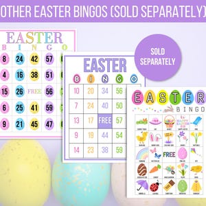Easter Bingo, 100 Easter Bingo Cards, Printable Easter Activity for ...