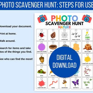 Photo Scavenger Hunt, Nature Scavenger Hunt, Neighborhood Scavenger ...