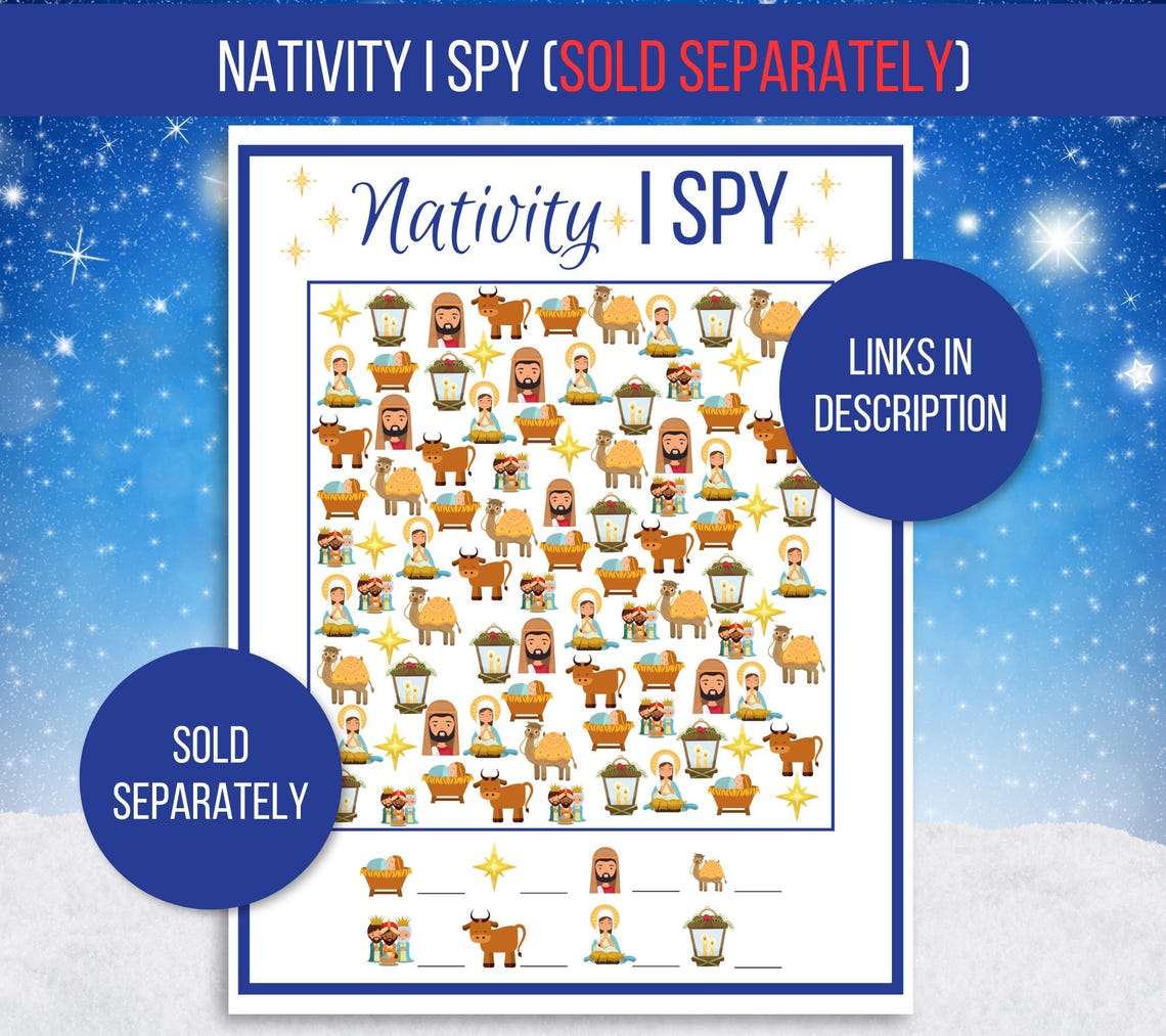 Nativity Word Search, Fun Nativity Game, Printable Nativity Game ...
