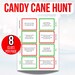 Candy Cane Treasure Hunt, Indoor Candy Cane Scavenger Hunt, 40 Treasure ...