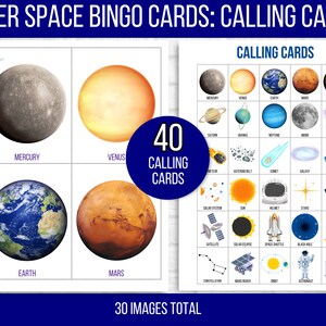 Outer Space Bingo, Solar System Bingo, Astronomy Bingo, 40 Printable ...