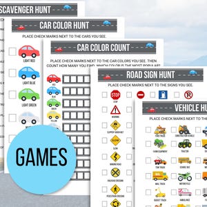 Mega Kids Road Trip Games, Travel Activities, Road Trip Games Bundle ...
