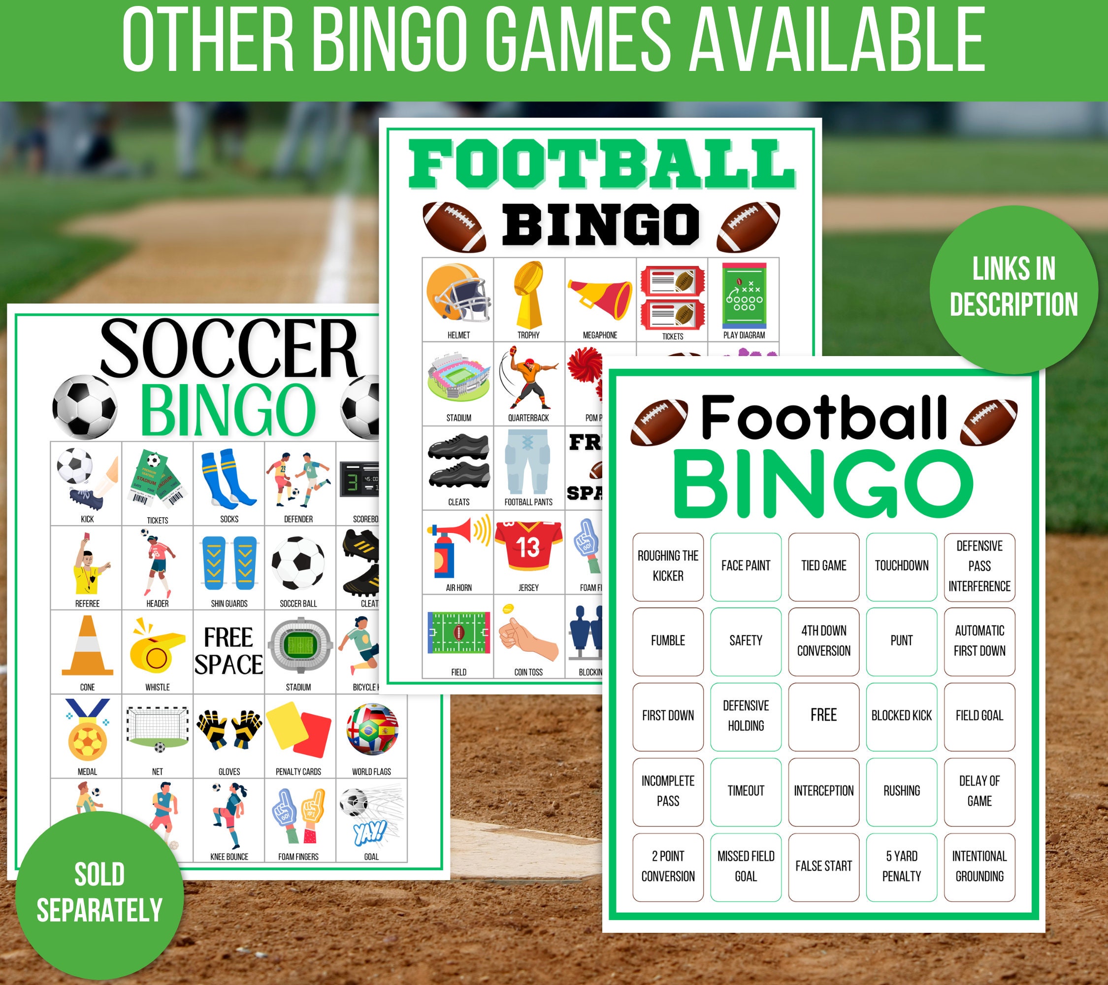 Baseball Bingo, 30 Unique Printable Baseball Bingo Cards, Baseball ...