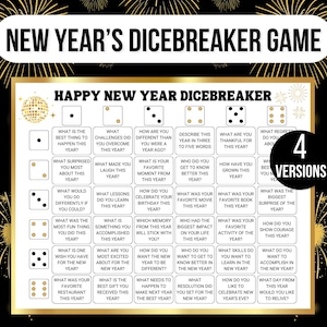 New Years Eve Dicebreaker, New Years Dicebreaker, New Years Icebreaker ...