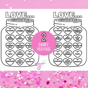 Valentine's Day Bible Coloring Page, God's Love Bible Verses Game, God ...