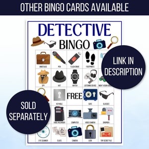 Spy Bingo, 30 Printable Spy Bingo Cards, Spy Party Game, Spy Activity ...