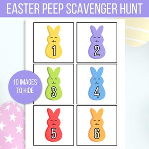 Peeps Easter Scavenger Hunt, Peeps Easter Hunt Game, Peeps Easter Hunt ...
