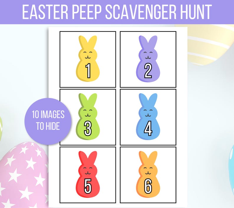 Peeps Easter Scavenger Hunt, Peeps Easter Hunt Game, Peeps Easter Hunt ...